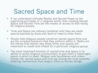 Rel 207 sacred space and sacred time | PDF