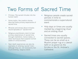 Rel 207 sacred space and sacred time | PDF