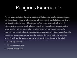 Rel 207 Understanding Religious Experience | PPTX