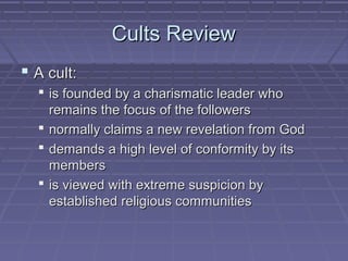 Rel 101 new religious movements | PPT