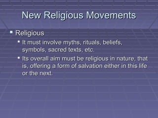 Rel 101 new religious movements | PPT