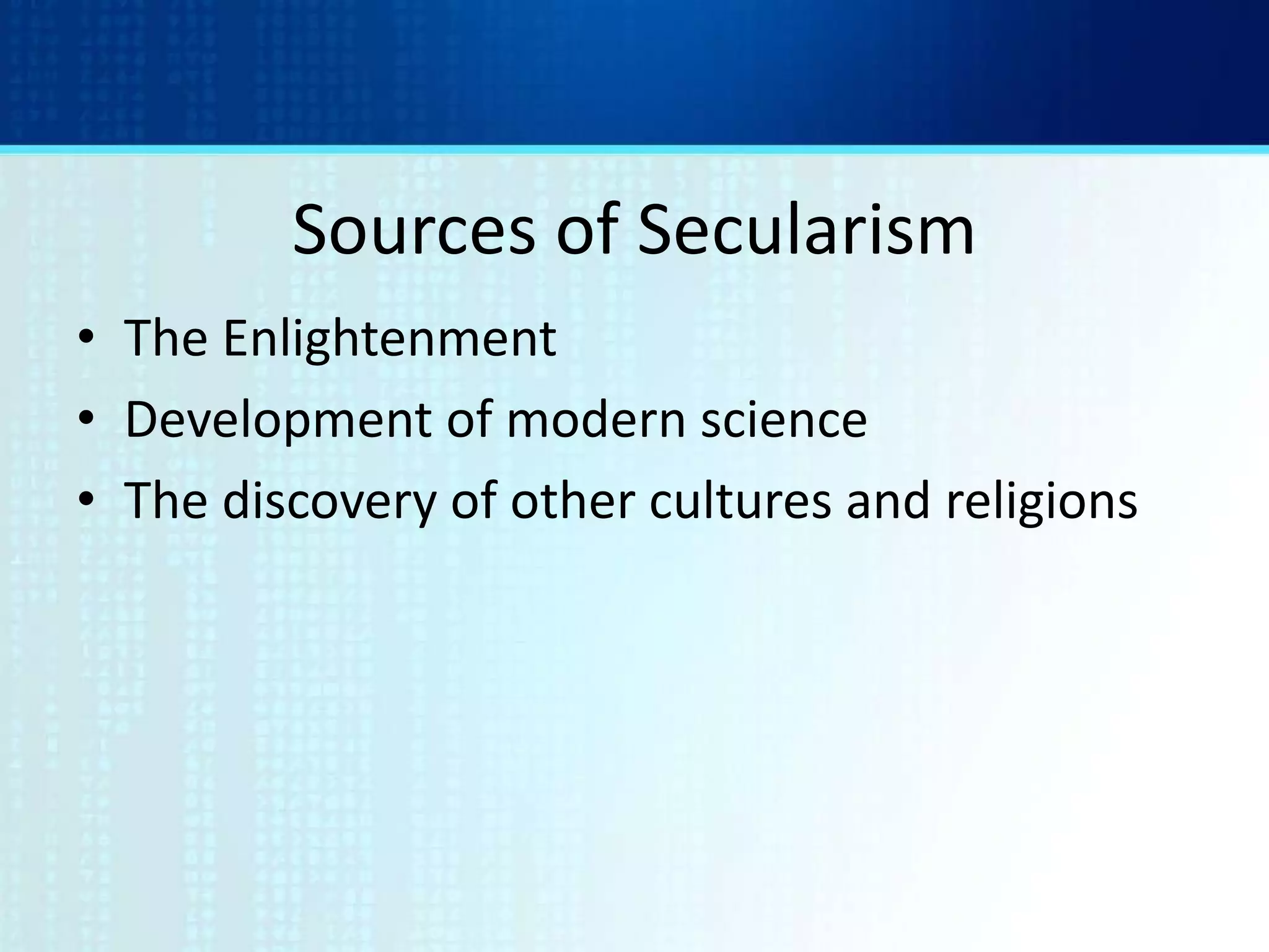 Rel 101 secularism | PPTX