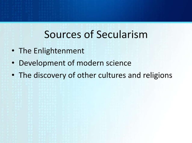 Rel 101 secularism | PPTX