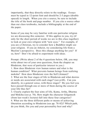 REL 2250 – RELIGIONS OF THE WORLDReflection Paper, Assignment #7.docx