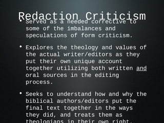 REL404 Exploring Faith Session 2: Biblical Critical Methods | PPT