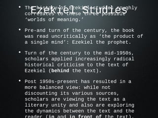 REL404 Exploring Faith Session 2: Biblical Critical Methods | PPT