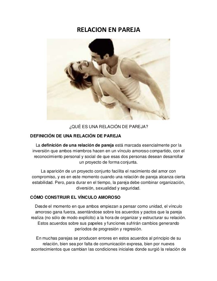 Ley De Definicion De Relaciones De Parejas - como follar facil