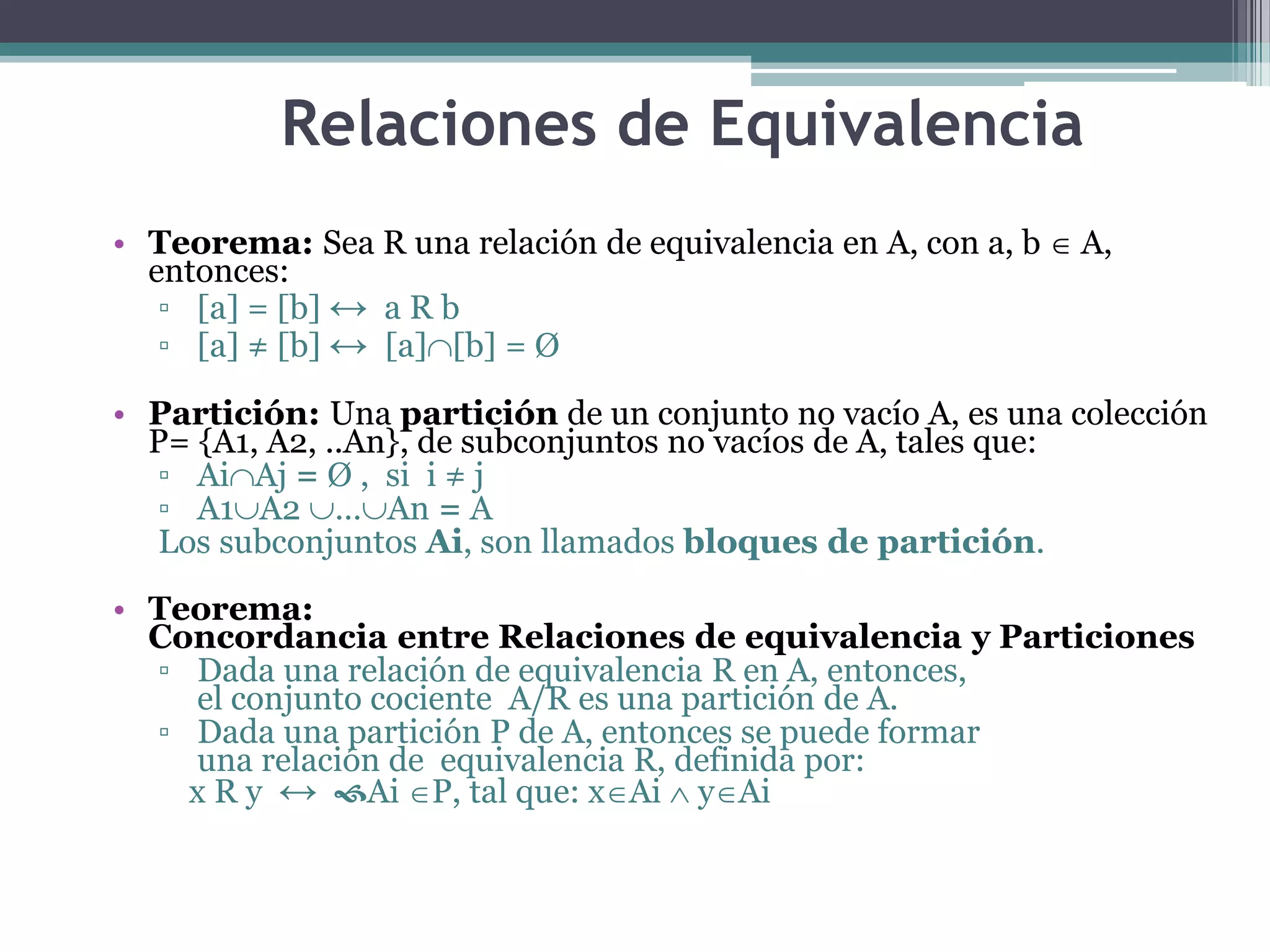 Relaciones de Orden y Equivalencia_UFT | PPT