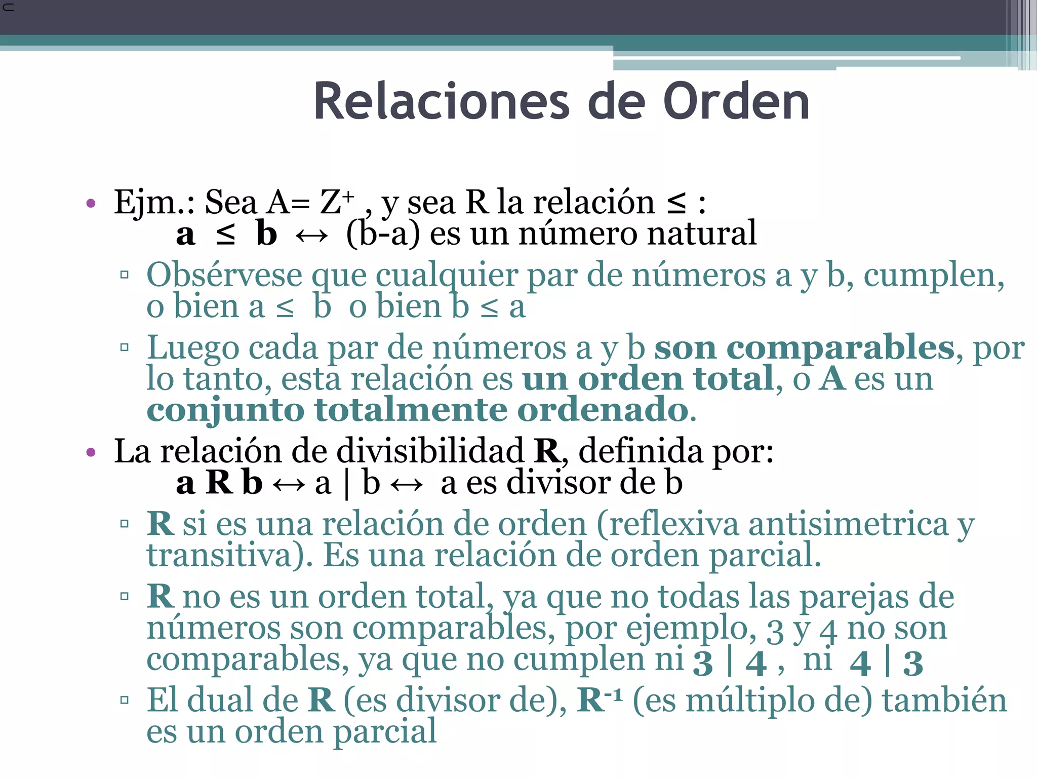 Relaciones de Orden y Equivalencia_UFT | PPT