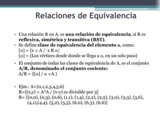 Relaciones de Orden y Equivalencia_UFT | PPT