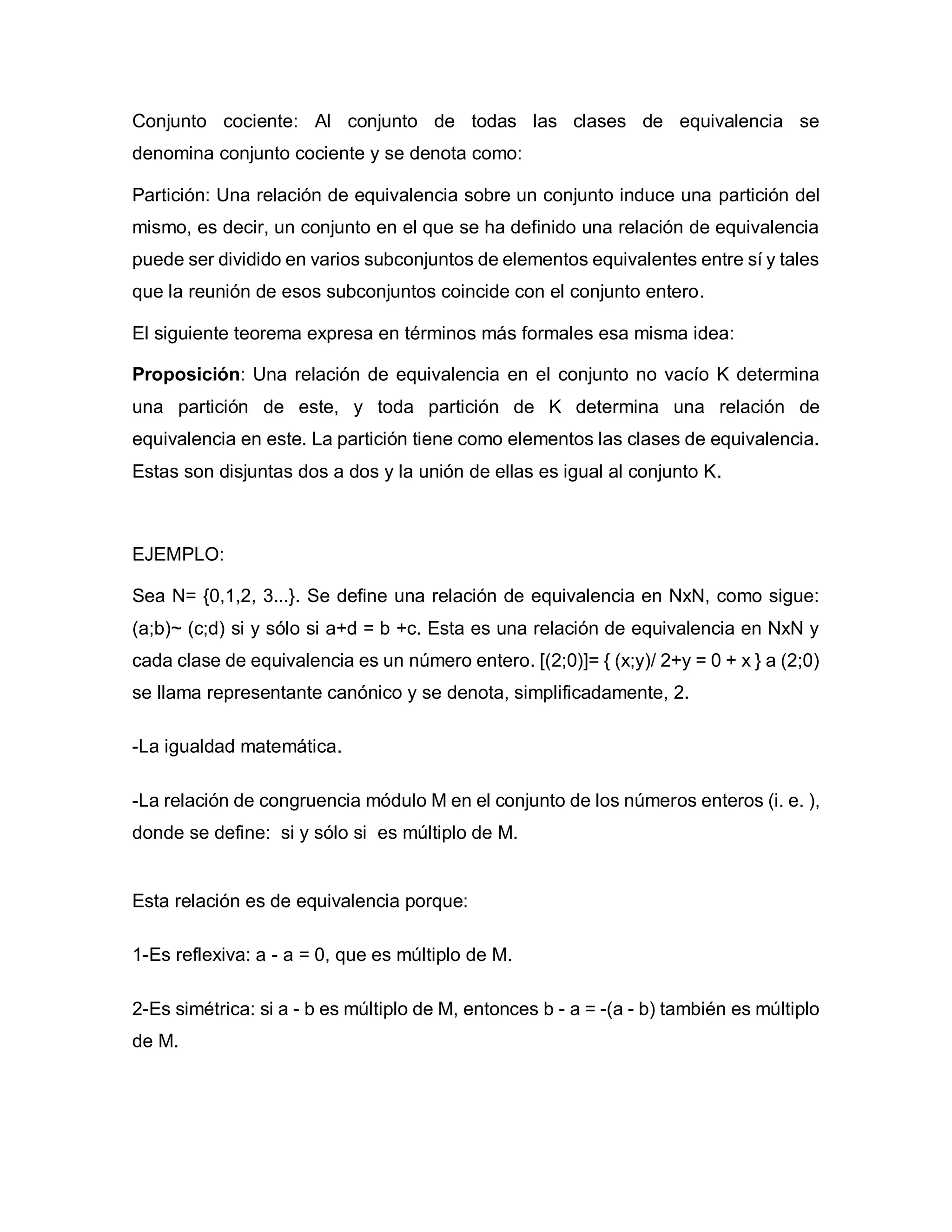 Relaciones de equivalencia | PDF