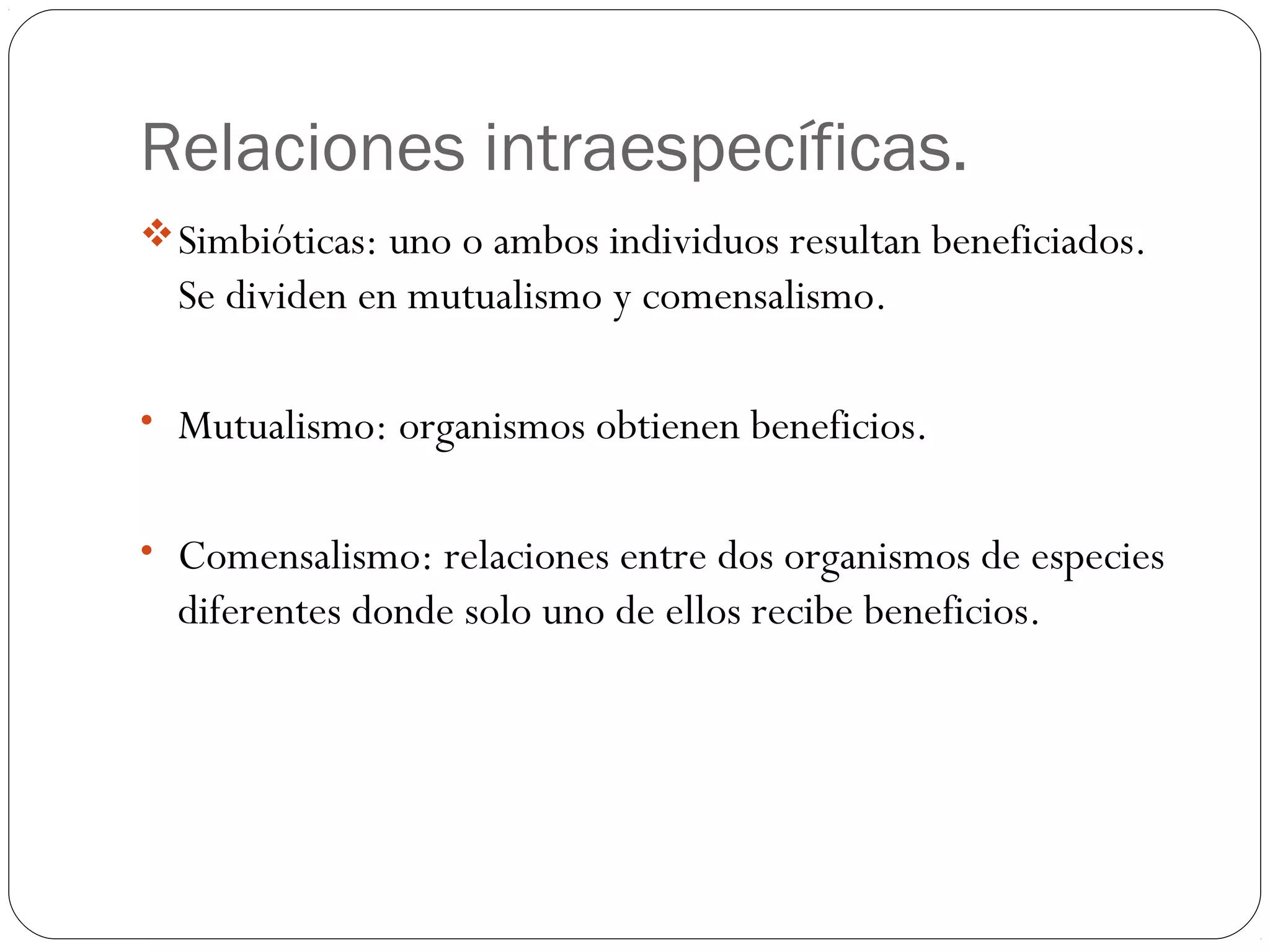 Relaciones de los seres vivos | PPT