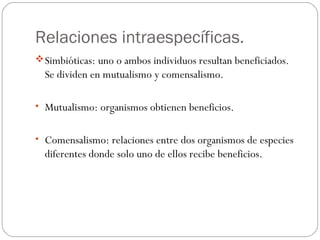 Relaciones de los seres vivos | PPT