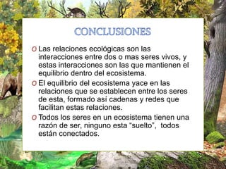 Relaciones ecologicas | PPTX