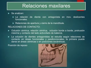 Relaciones intermaxilares y relación molar y canina [recuperado] | PPTX