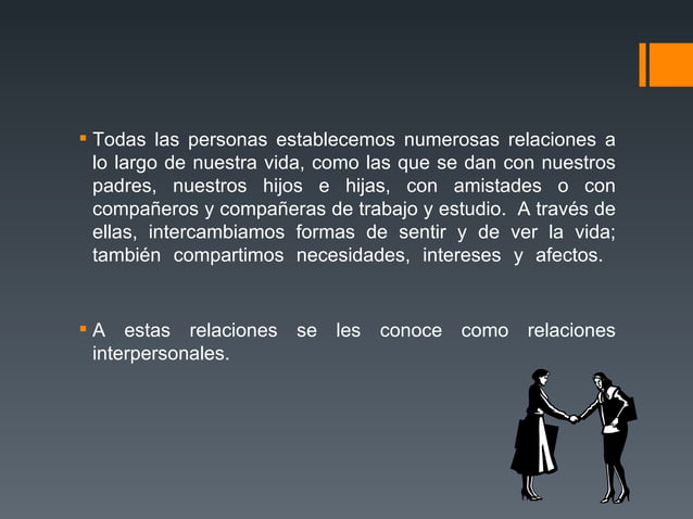 Relaciones interpersonales | PPT