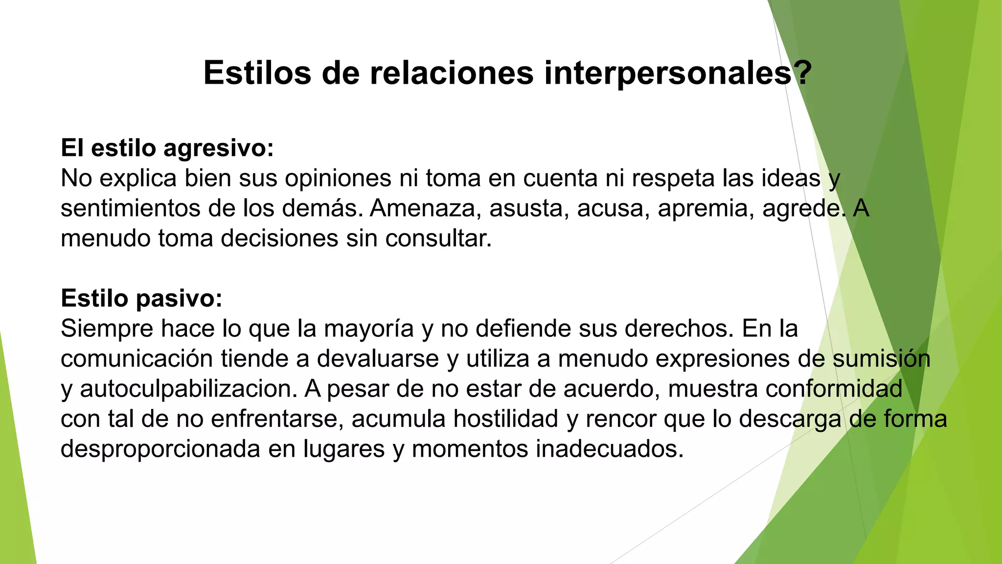 Relaciones interpersonales | PPT