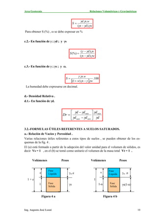 Relaciones volumetricas y gravimetricas leoni | PDF