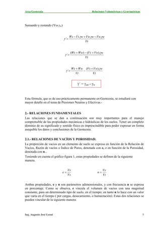 Relaciones volumetricas y gravimetricas leoni | PDF