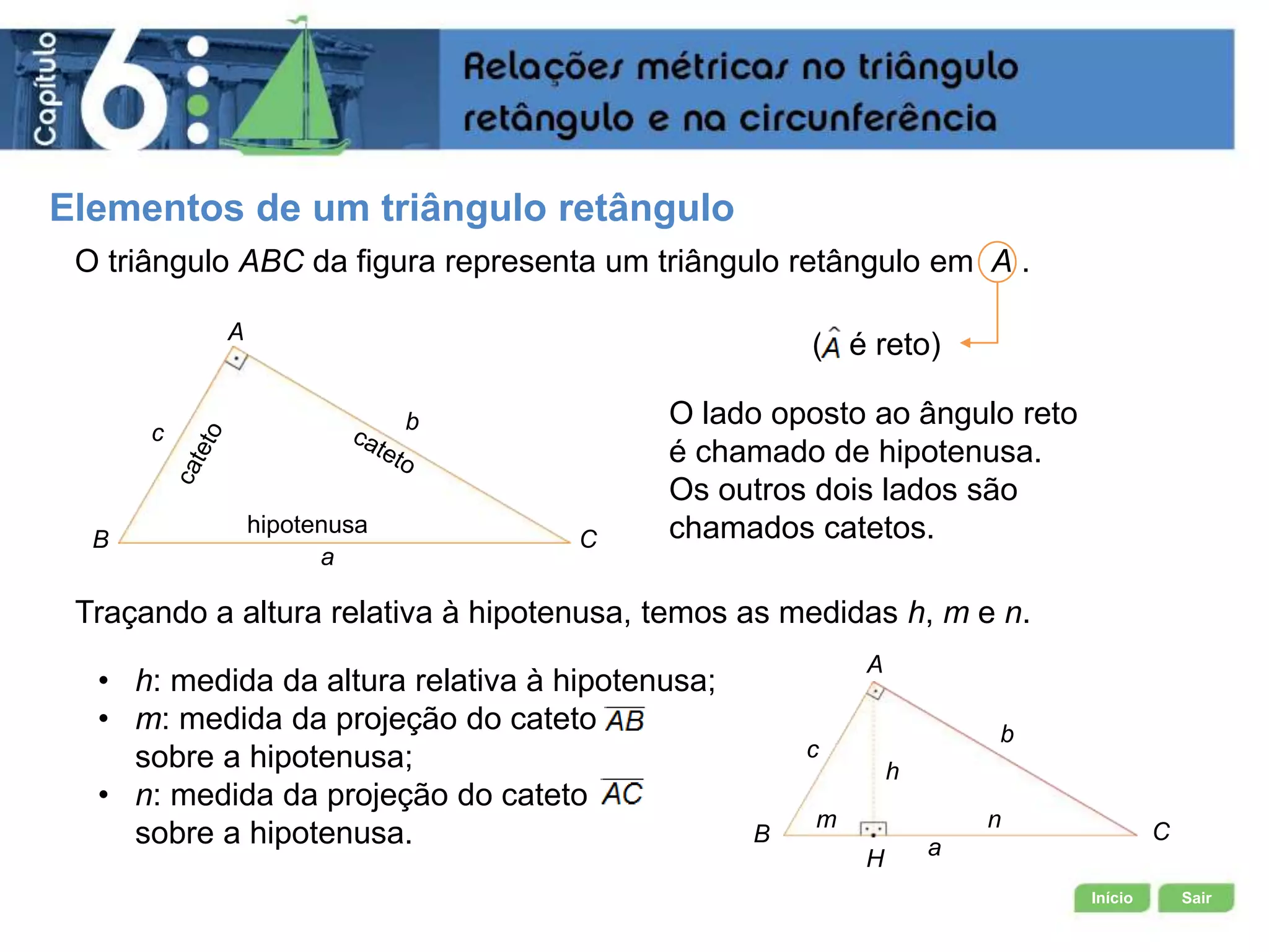 Formulas Relações Métricas No Triângulo Retângulo - BINKEDU