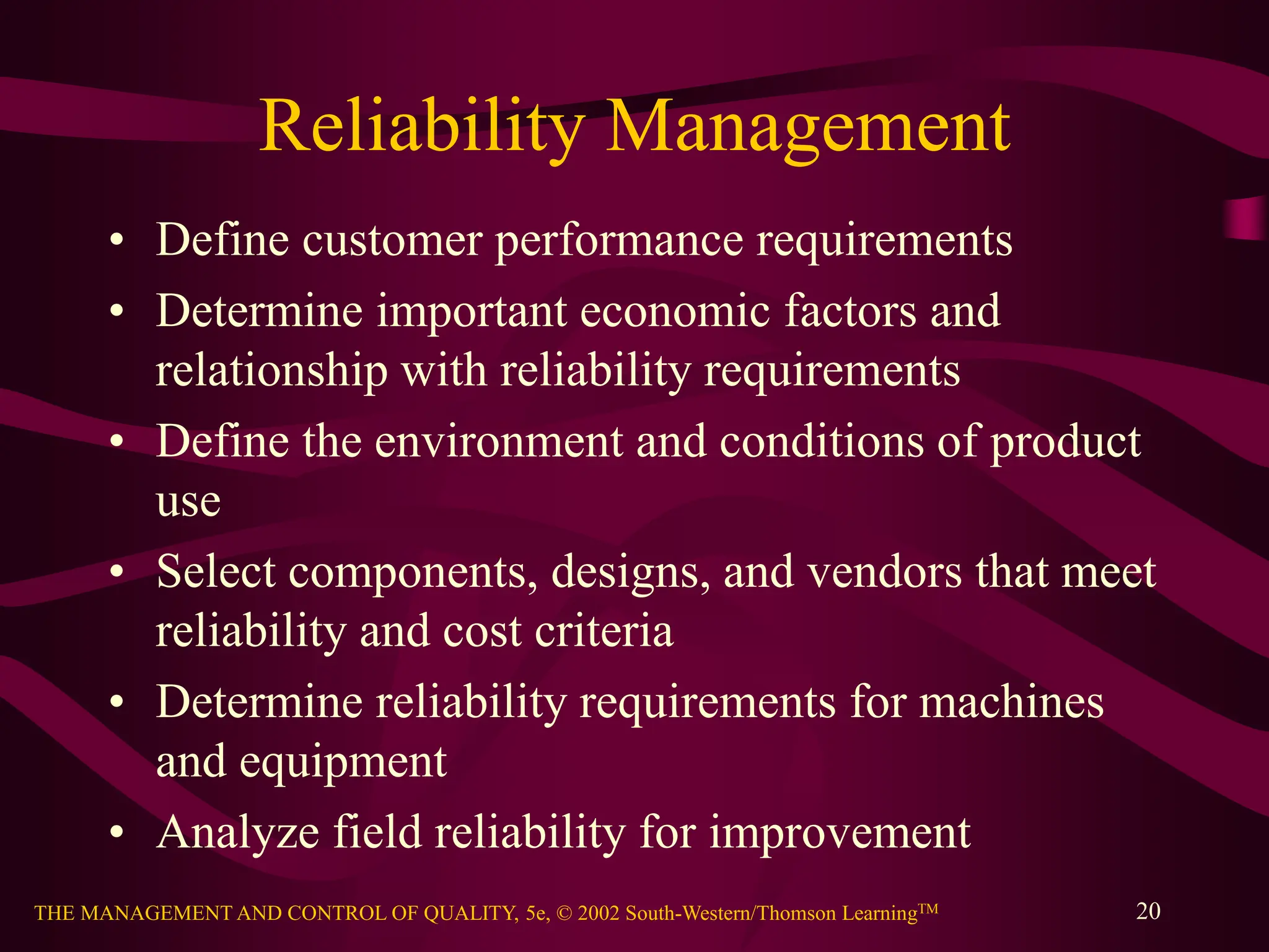 relaibility engineering slides for reference | PPT