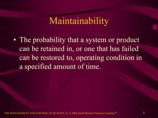 relaibility engineering slides for reference | PPT