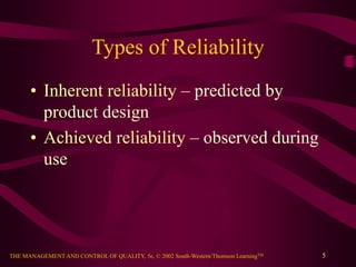 relaibility engineering slides for reference | PPT