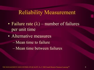 relaibility engineering slides for reference | PPT