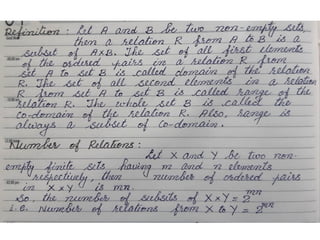 Formula for Relation and function part 1 | PPT