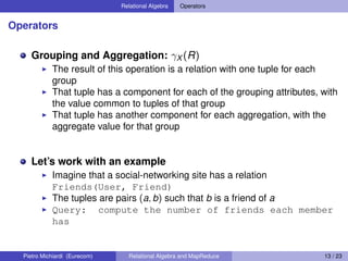 Relational Algebra and MapReduce | PDF