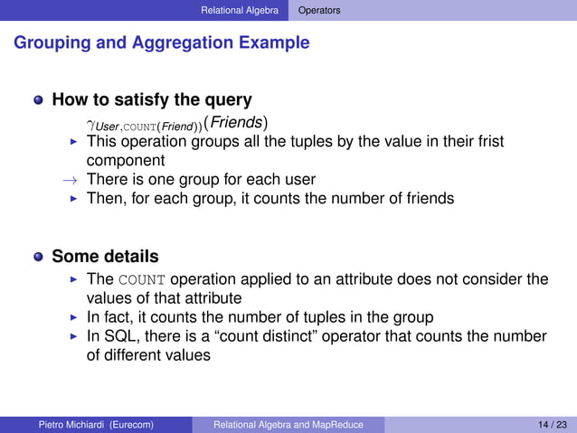 Relational Algebra and MapReduce | PDF | Databases | Computer Software and Applications