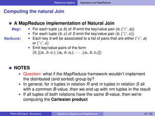 Relational Algebra and MapReduce | PDF | Databases | Computer Software and Applications