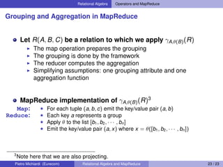 Relational Algebra and MapReduce | PDF