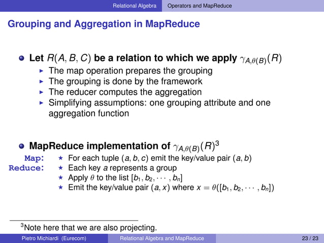 Relational Algebra and MapReduce | PDF | Databases | Computer Software and Applications