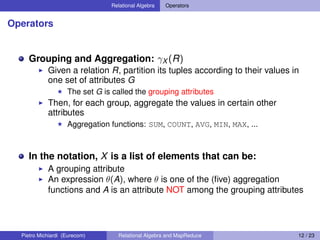 Relational Algebra and MapReduce | PPT