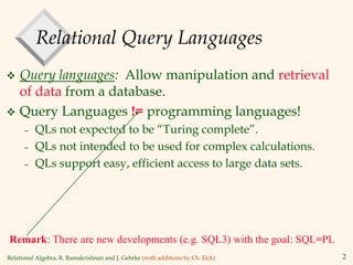 Relational Algebra | PPT