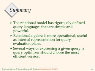 Relational Algebra | PPT