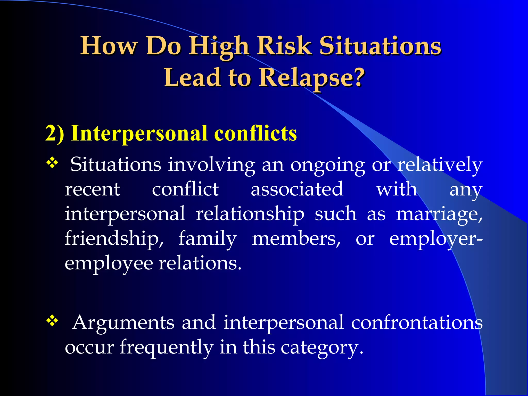 Relapse Prevention.pps | Substance Abuse | Diseases and Conditions