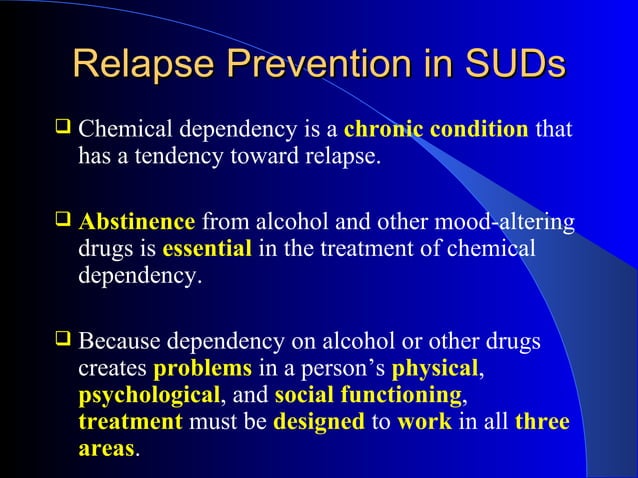 Relapse Prevention.pps | Substance Abuse | Diseases and Conditions