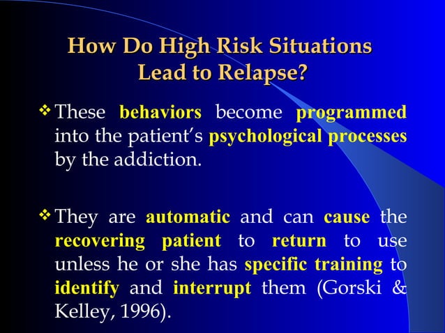 Relapse Prevention.pps | Substance Abuse | Diseases and Conditions