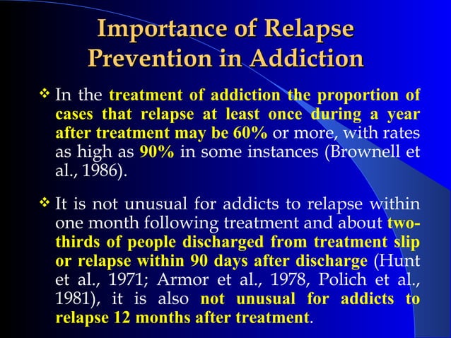 Relapse Prevention.pps | Substance Abuse | Diseases and Conditions