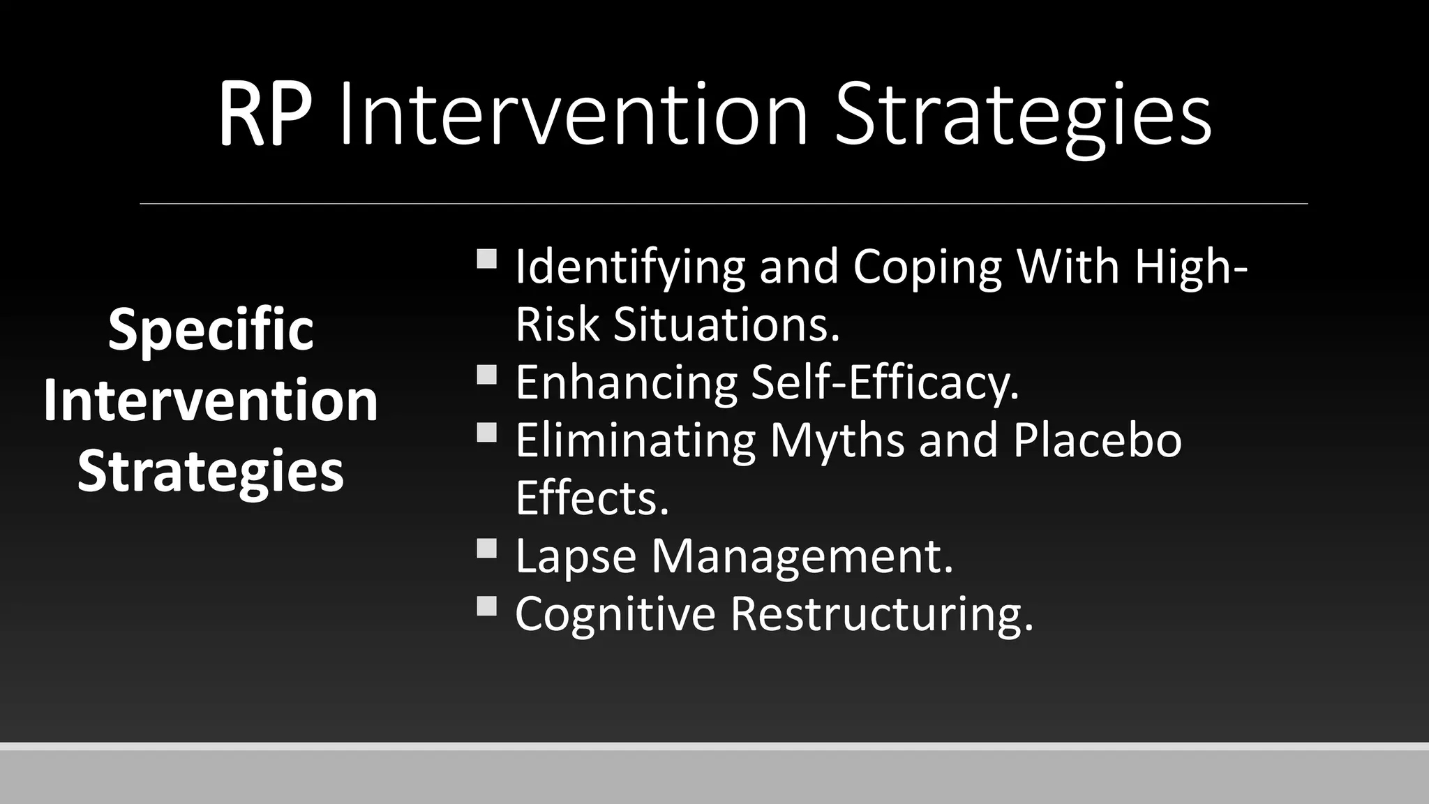 Relapse prevention: an Overview | PPTX