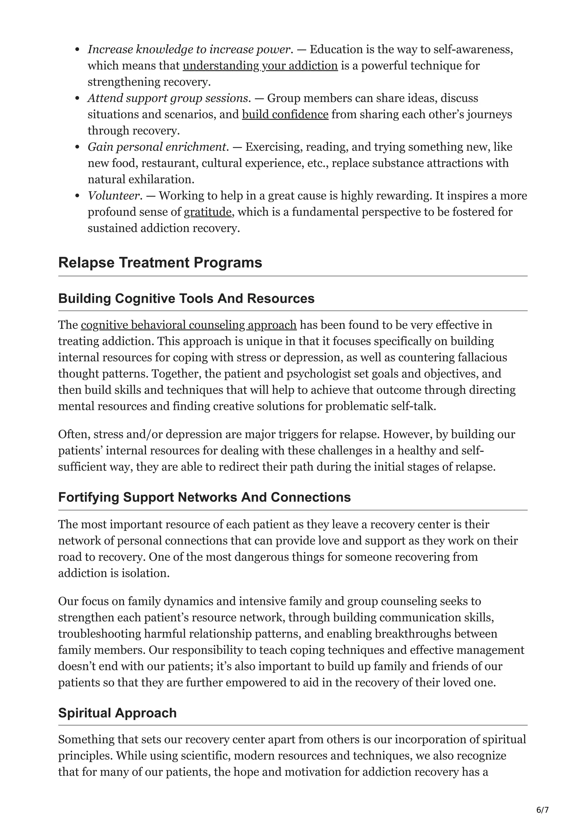 Relapse Prevention | PDF