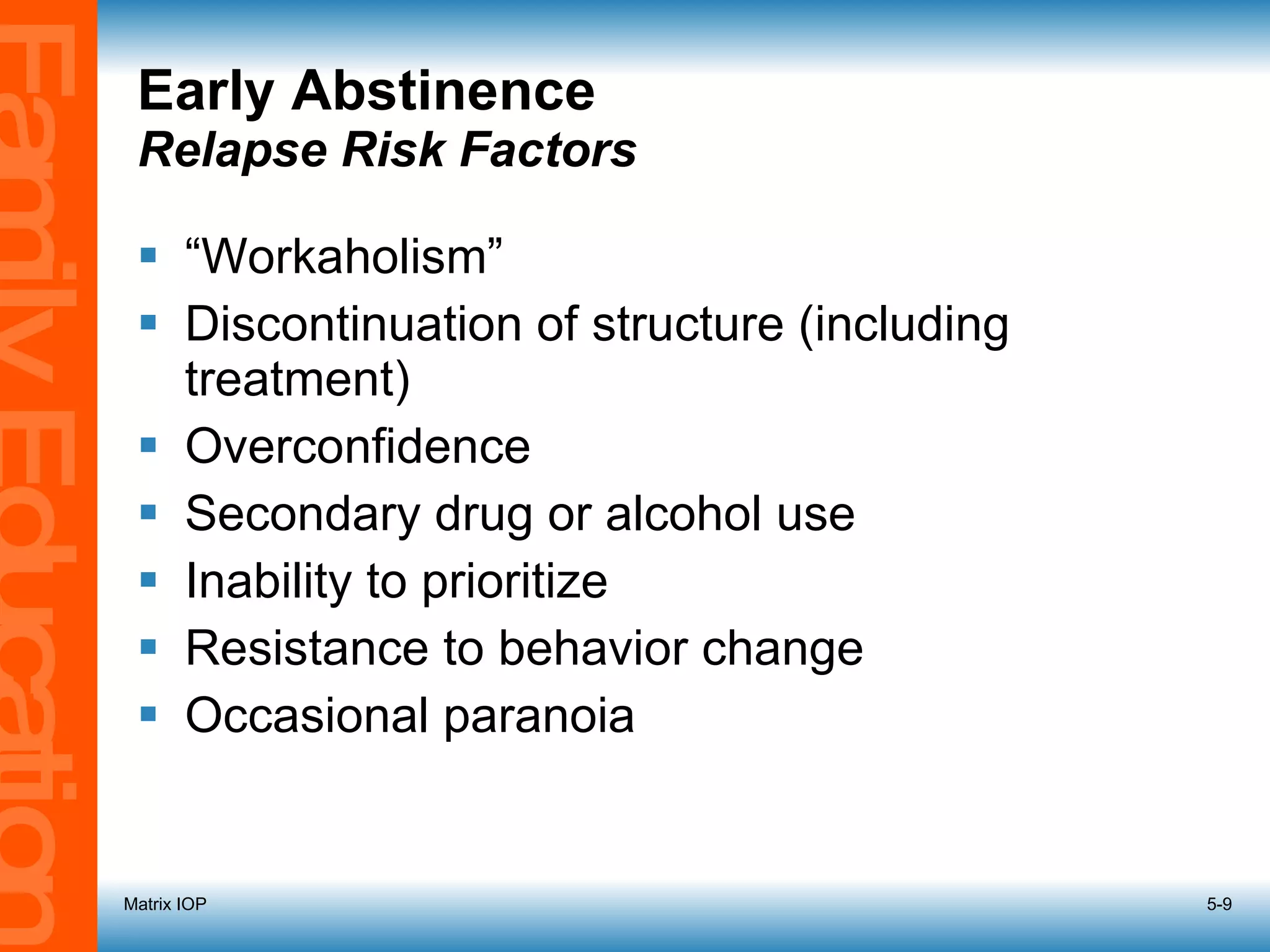 Relapse prevention 2 2 hours | PPT