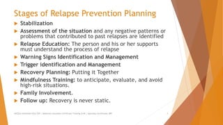Relapse Prevention: Journey to Recovery Series | PPTX