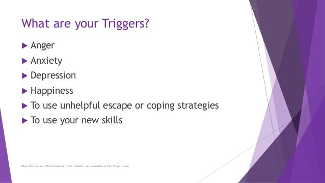 Relapse prevention: Understanding Triggers and Cravings 2017 Relapse prevention: Understanding Triggers and Cravings 2017