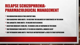 Relapse schizophrenia a case study | PPT