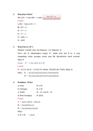 Materi Relasi dan Fungsi | DOCX