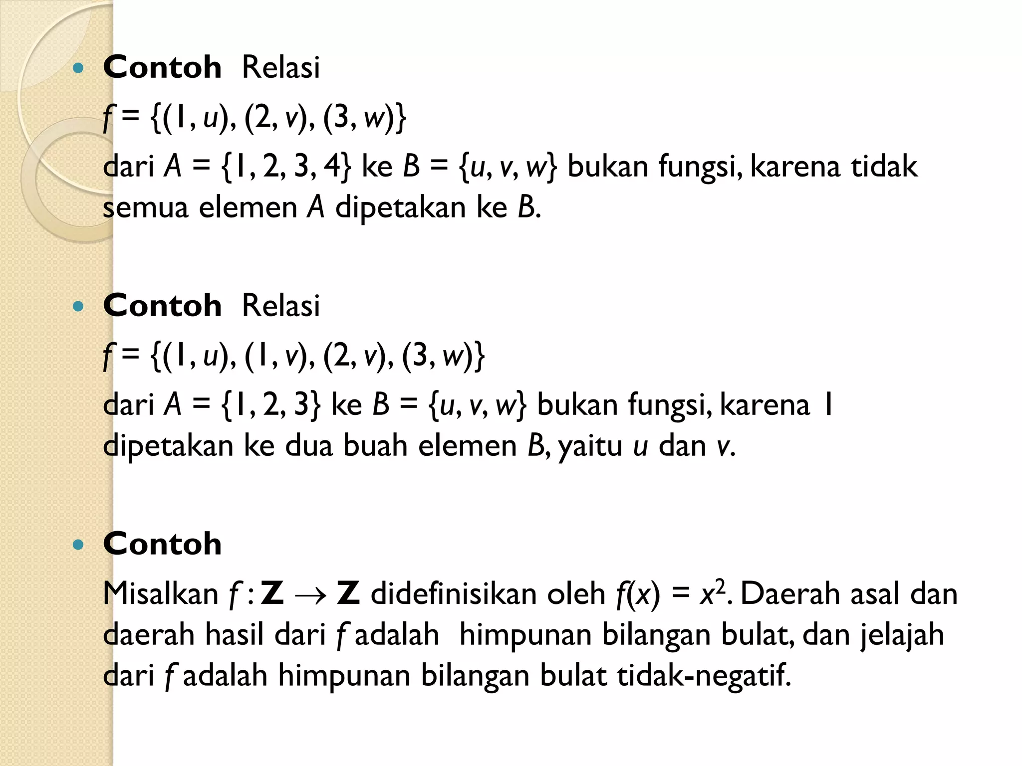 Relasi dan fungsi - matematika diskrit | PDF