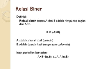 Relasi dan fungsi - matematika diskrit | PDF